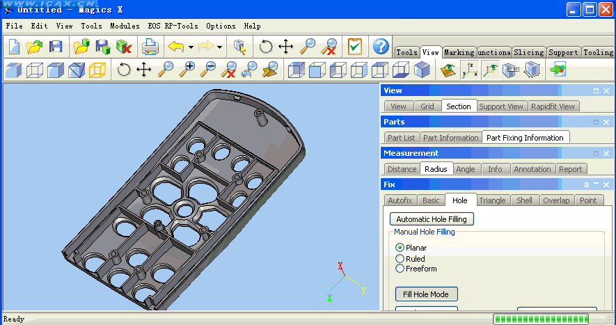 Magics X软件的STL文件处理功能介绍【转】|3D扫描技术交流|创想智造3D打印手板模型加工 - 24Maker.com